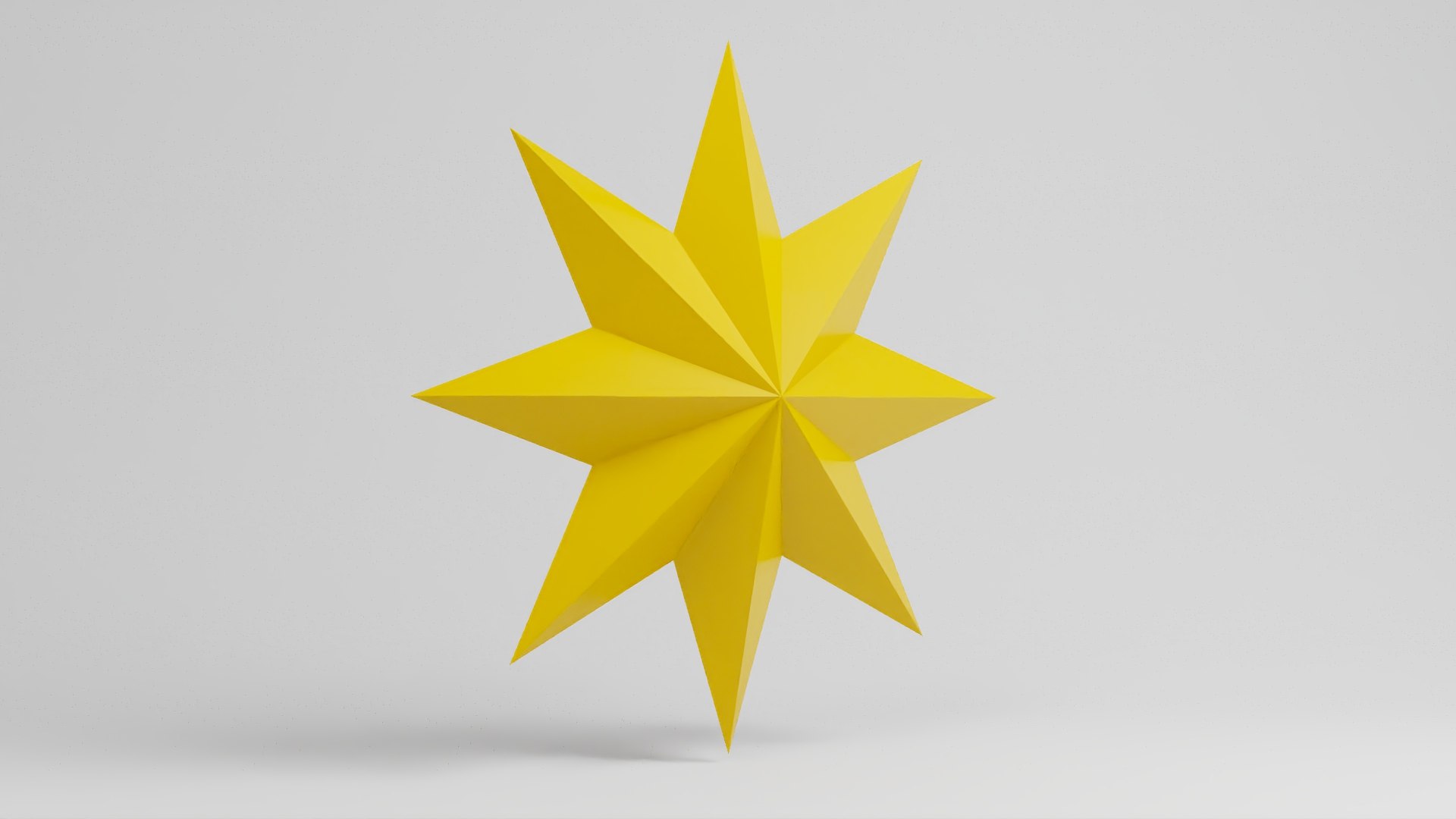 3D Star simple 8 pointed cartoon icon symbol - TurboSquid 2178431