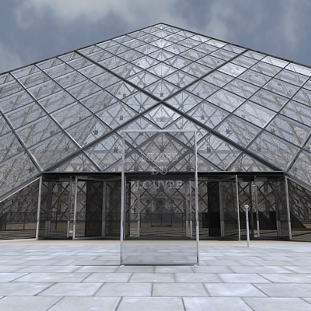 3d Model Of Pyramid Louvre