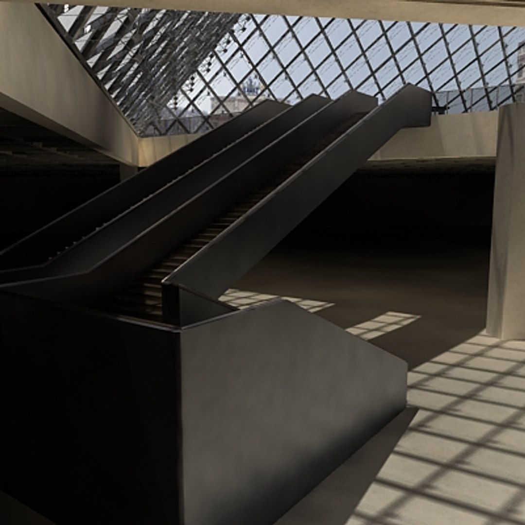 3d Model Of Pyramid Louvre