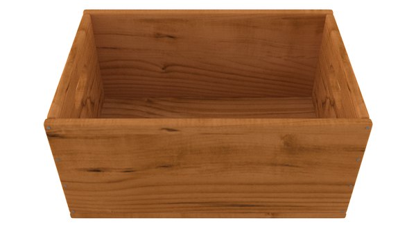 wooden box 3d dxf