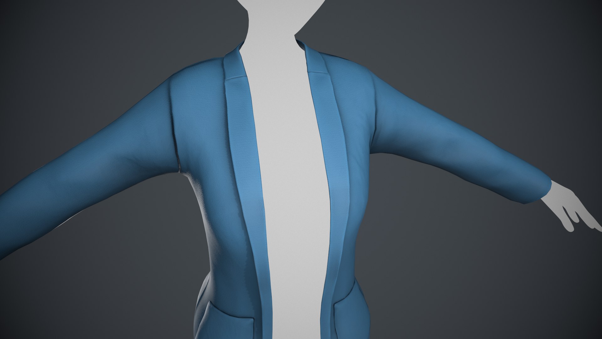 Female Blue Jacket Style 2 model - TurboSquid 1927215