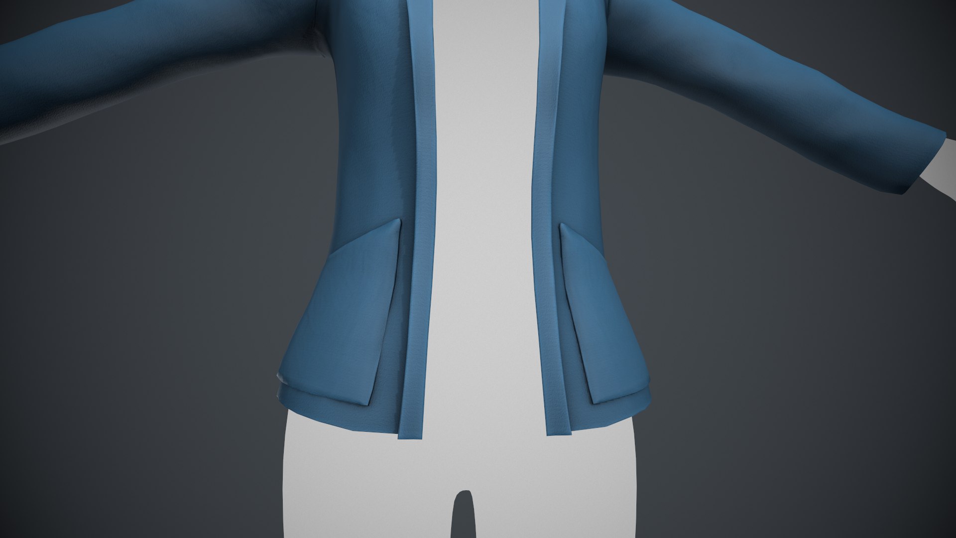 Female Blue Jacket Style 2 model - TurboSquid 1927215
