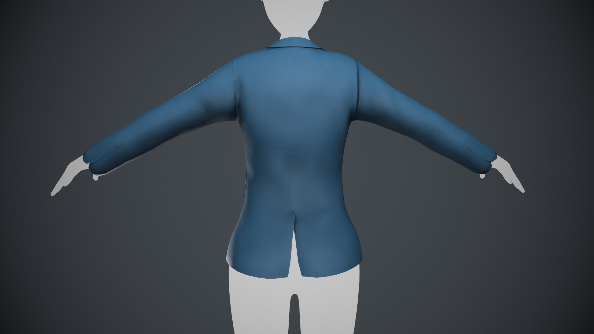 Female Blue Jacket Style 2 model - TurboSquid 1927215