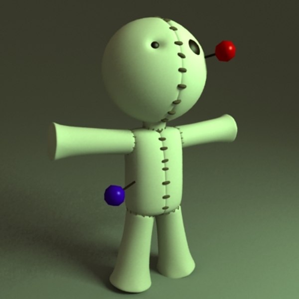 animable character voodoo toy 3d model