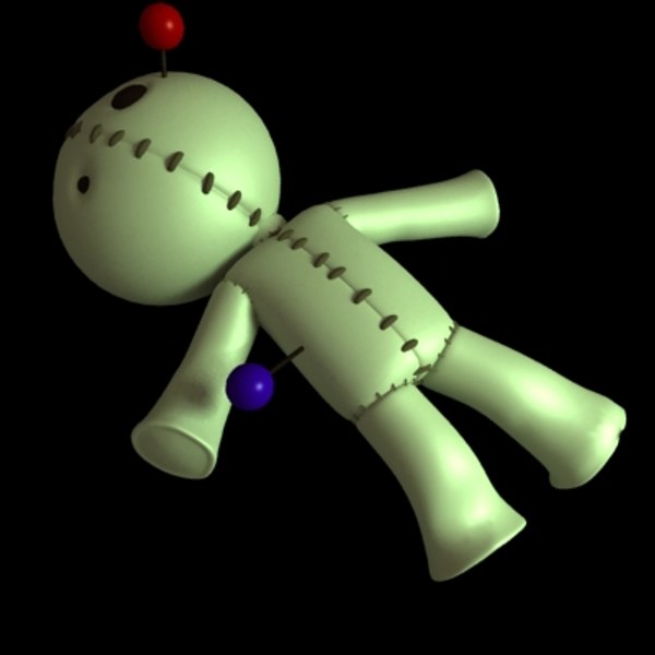 animable character voodoo toy 3d model