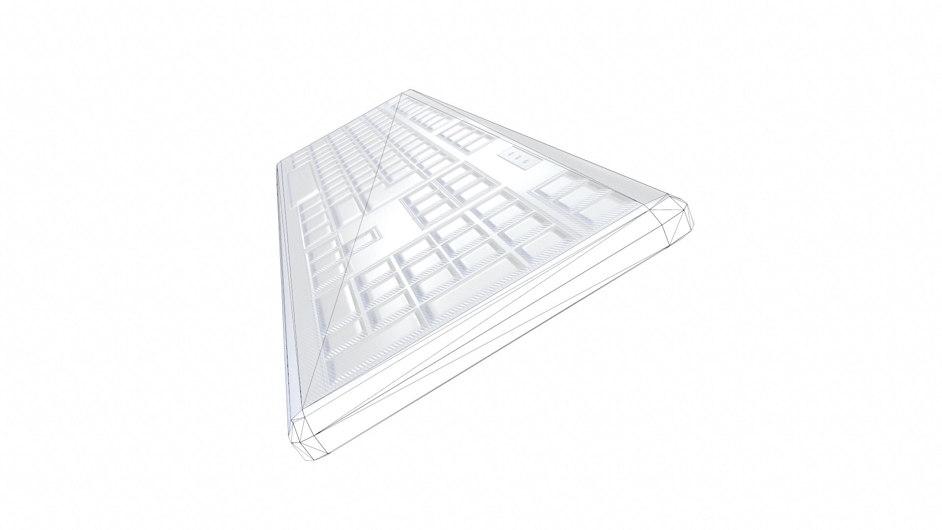 3D Model White Retro Vintage Old Pc Keyboard Da1 - TurboSquid 1964987