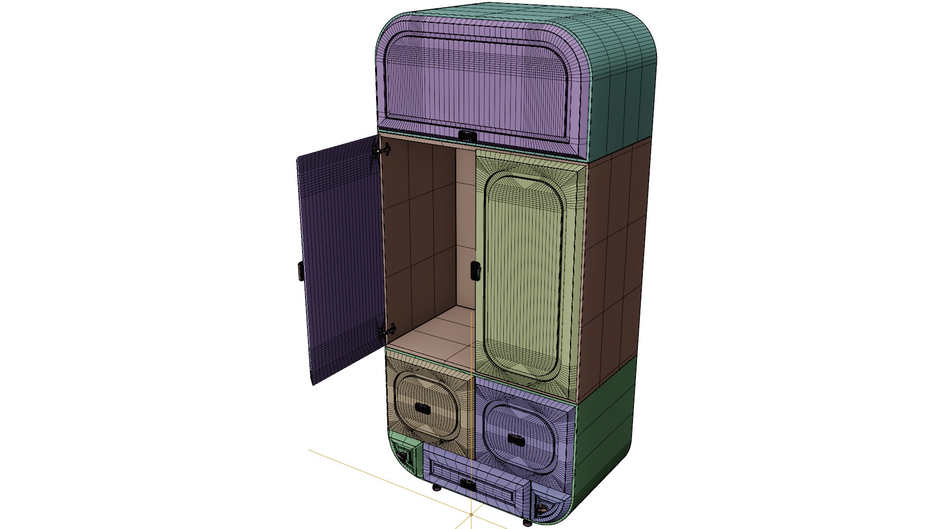 3D Model Modular Bedroom Cabinet - TurboSquid 2133956