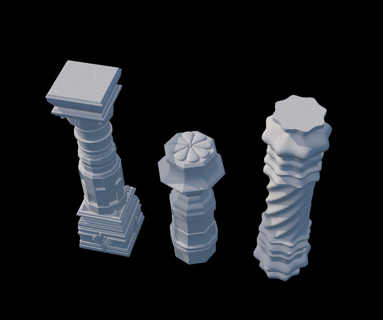 Temple Pillar 3D - TurboSquid 1431985