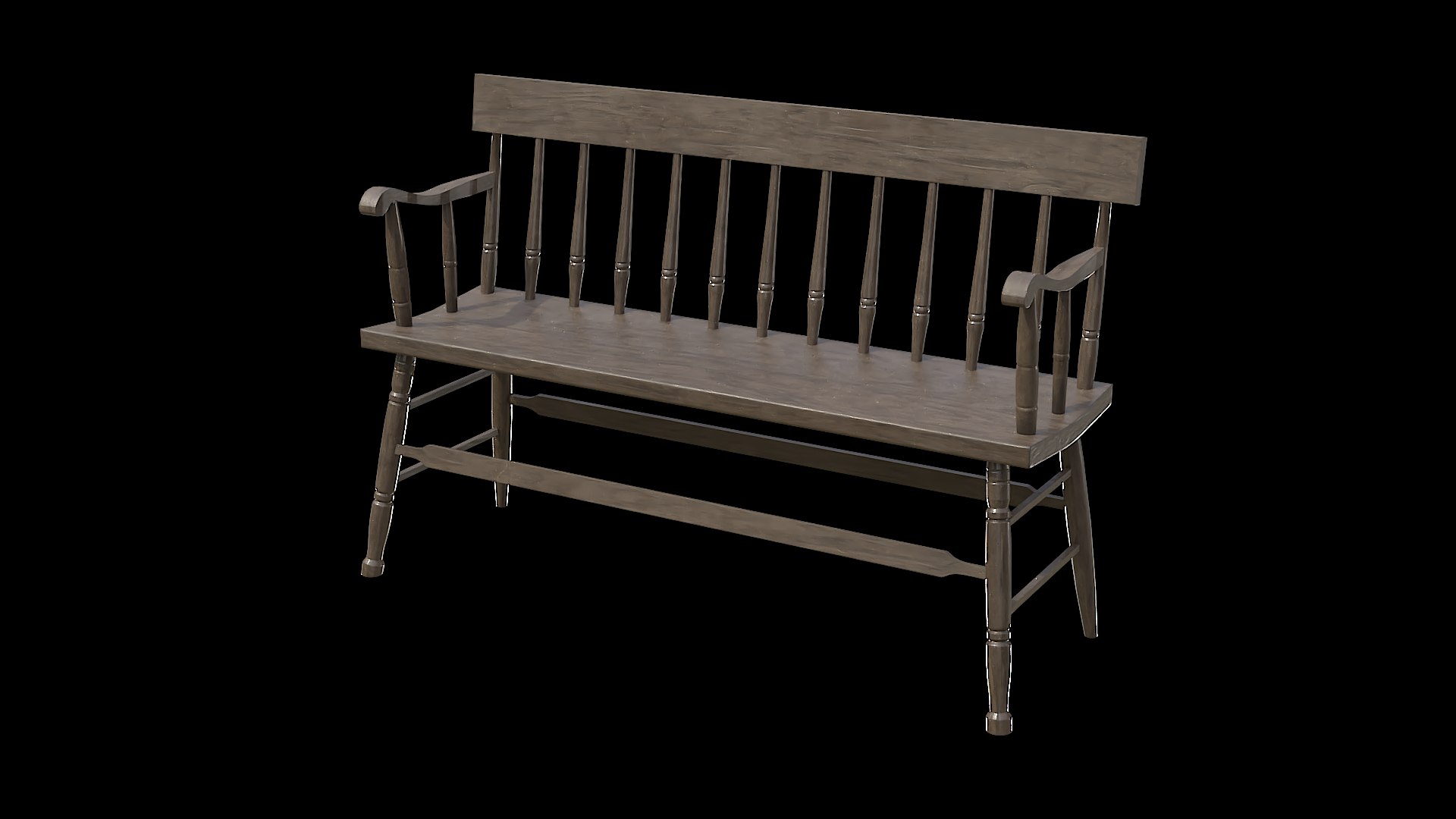 3D Model Wooden Bench - TurboSquid 1547854