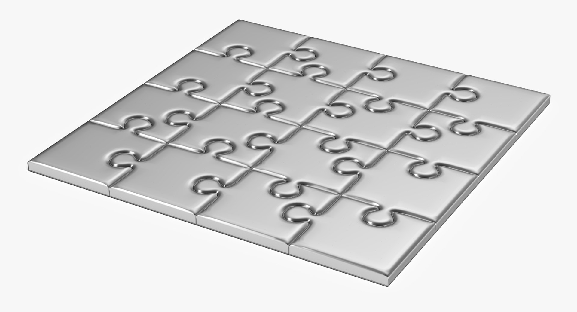 3D Model Puzzle Template - TurboSquid 1219192