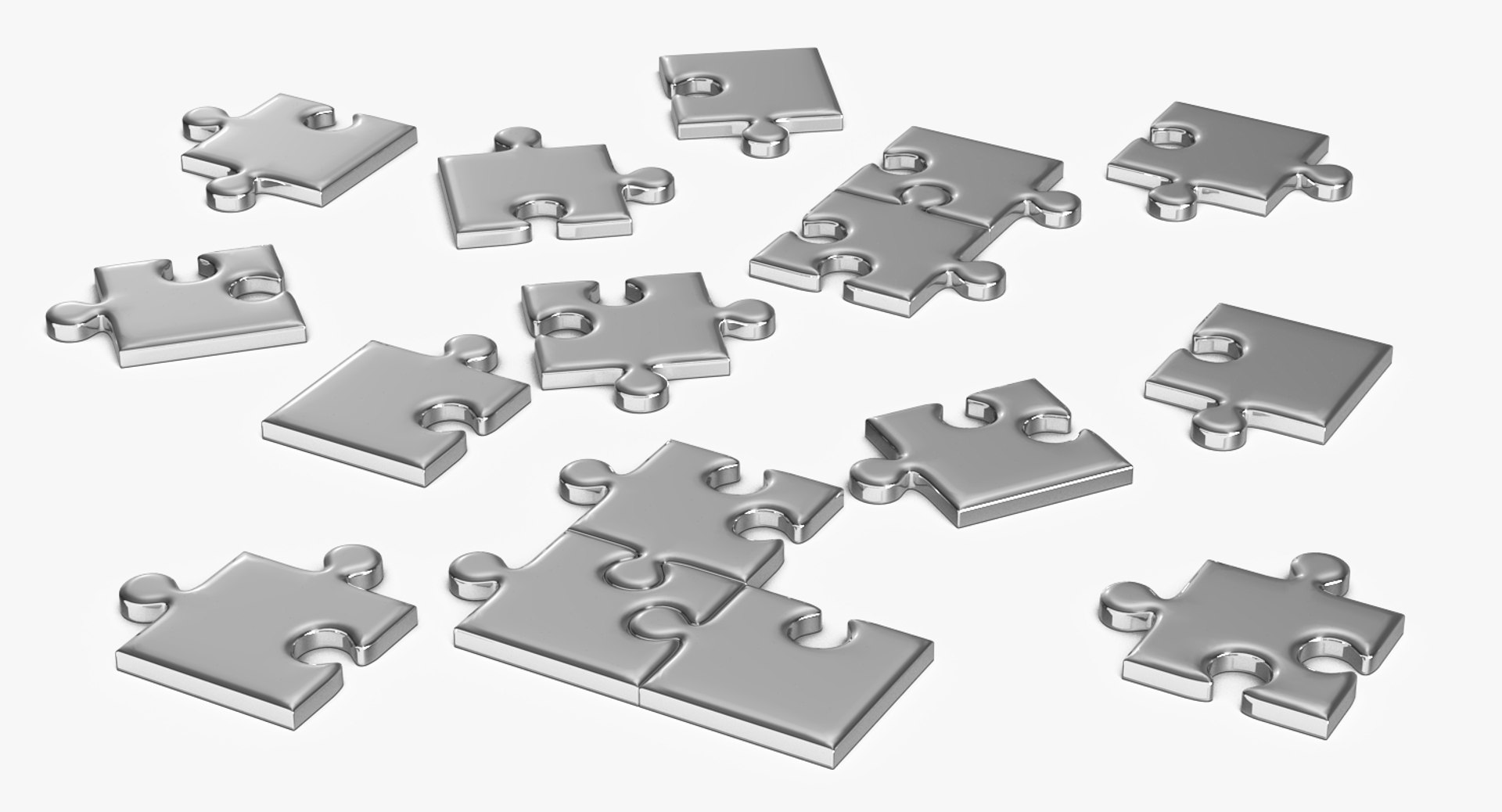3D Model Puzzle Template - TurboSquid 1219192
