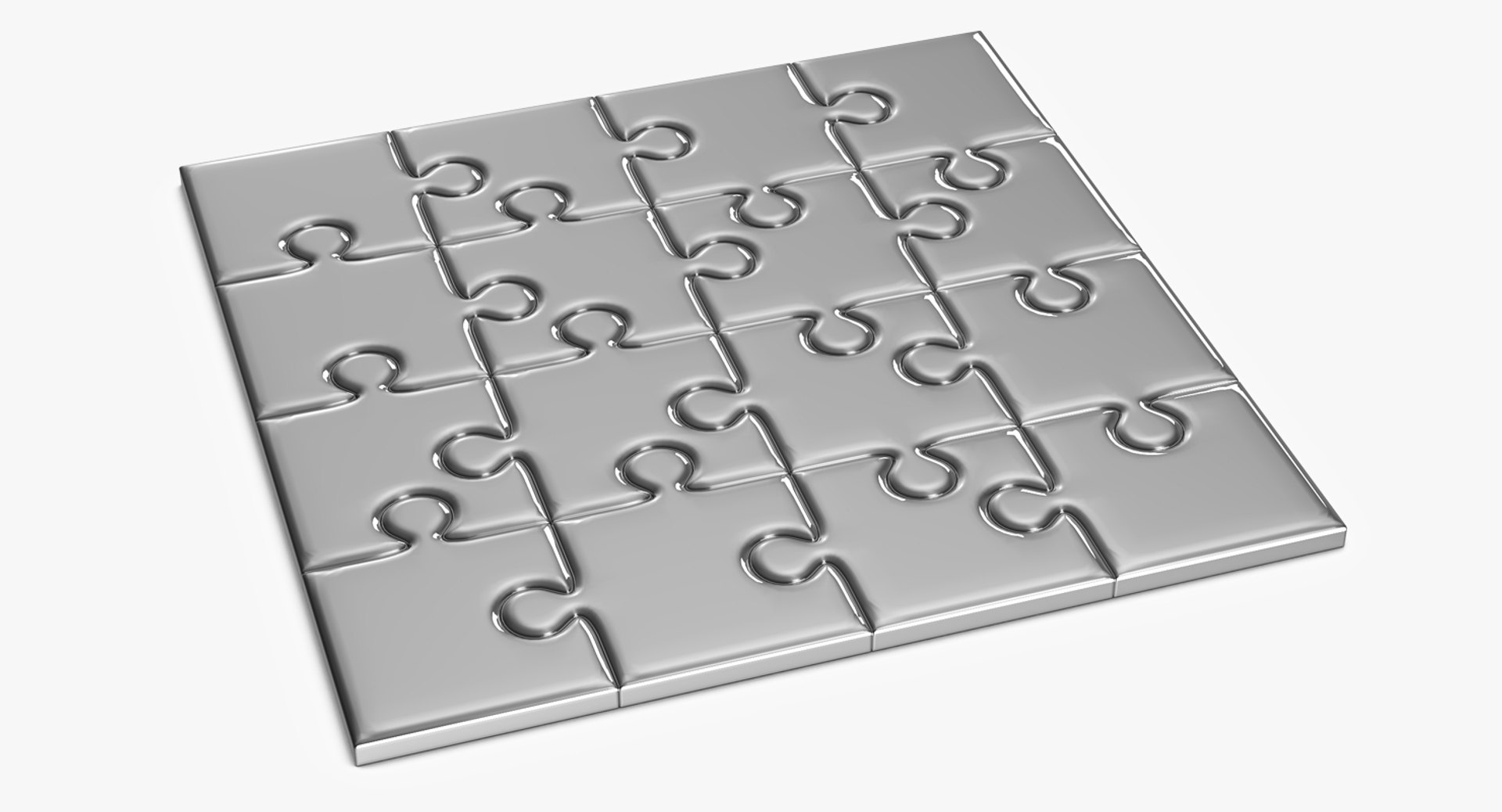 3D Model Puzzle Template - TurboSquid 1219192