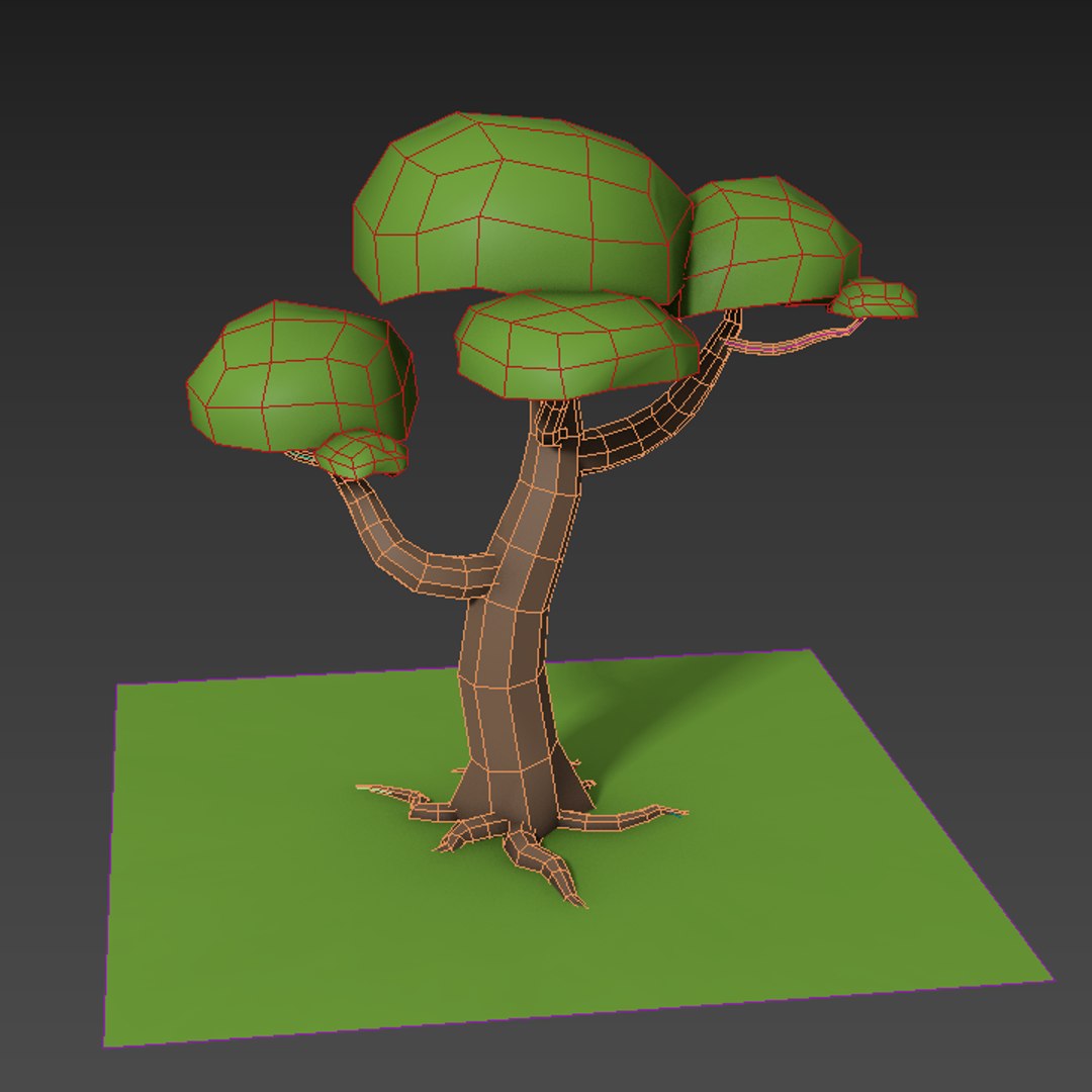 3D Tree Editable Customizable - TurboSquid 1460446