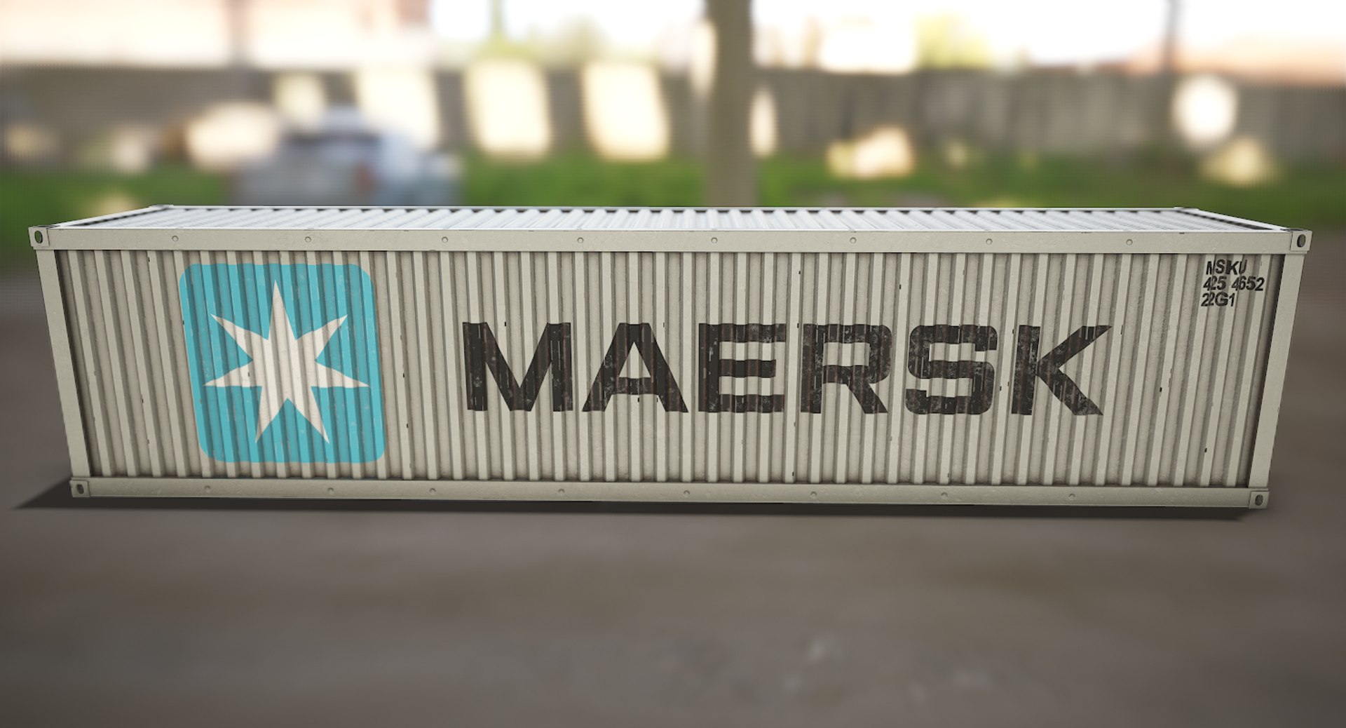 Shipping Container Maersk 3d Model