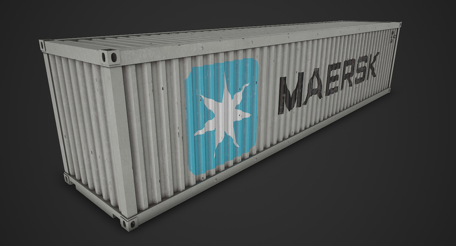 Shipping Container Maersk 3d Model