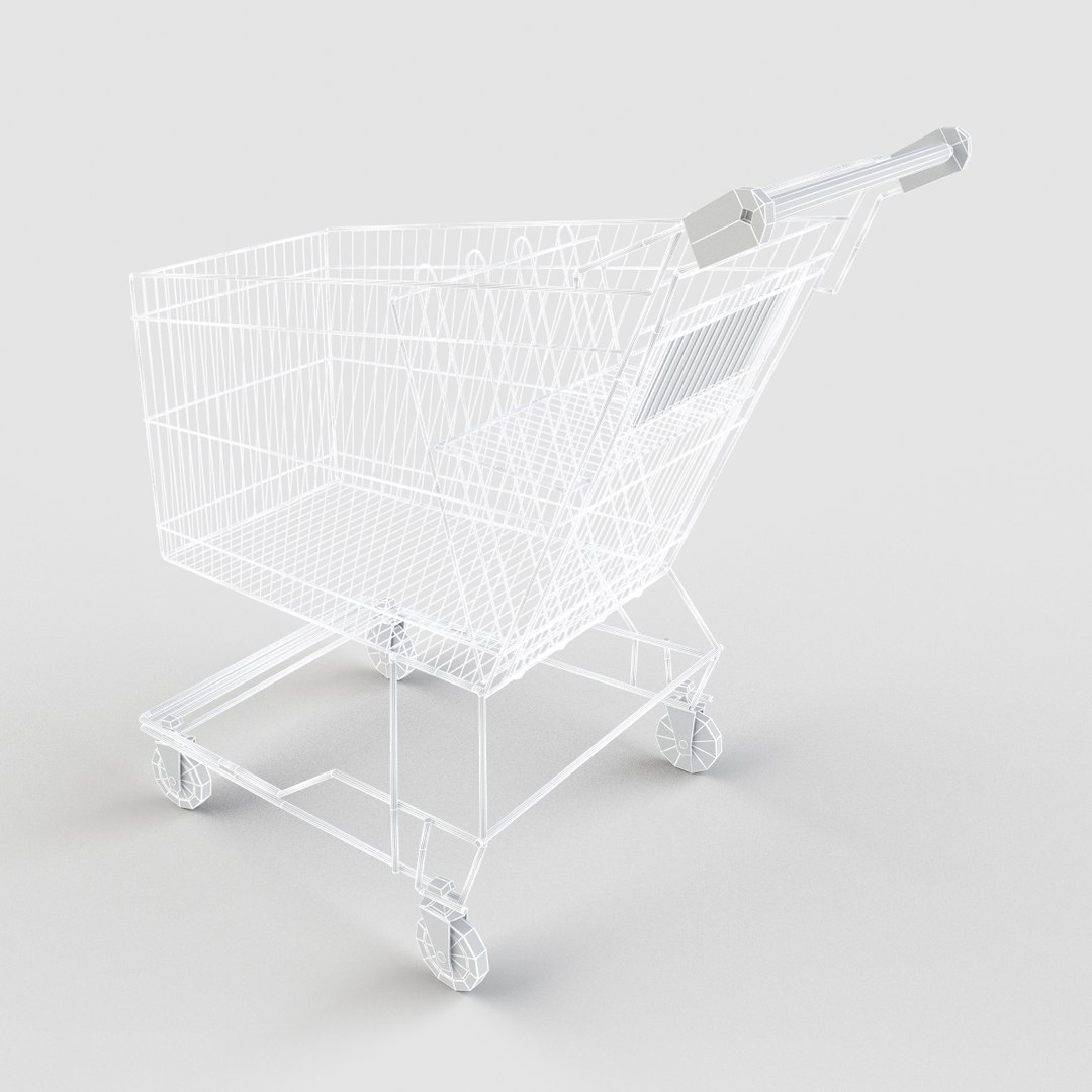 Shopping Cart Trolley 3d Model