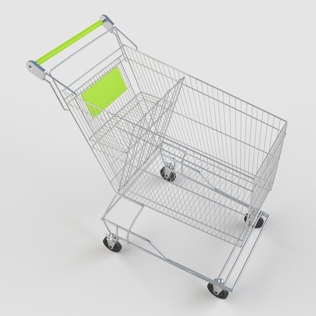 Shopping Cart Trolley 3d Model