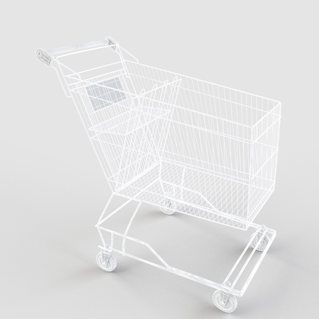 Shopping Cart Trolley 3d Model