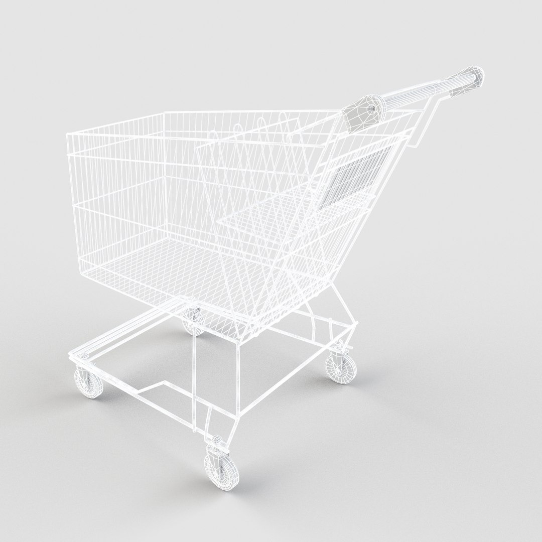 Shopping Cart Trolley 3d Model
