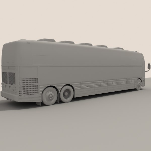 prevost mirage mkii tour bus 3d model