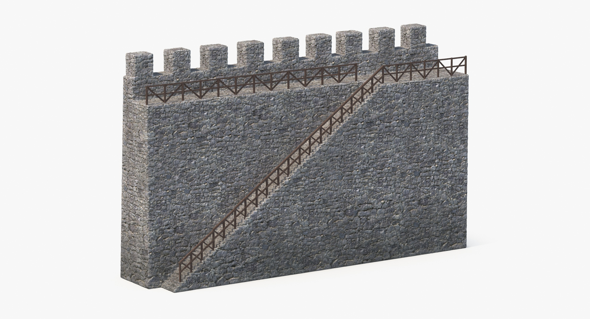 Medieval Wall Segment 03 3D - TurboSquid 2124445