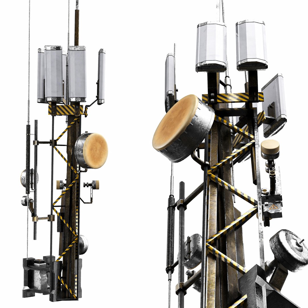 3D Communication Tower Model - TurboSquid 2307776