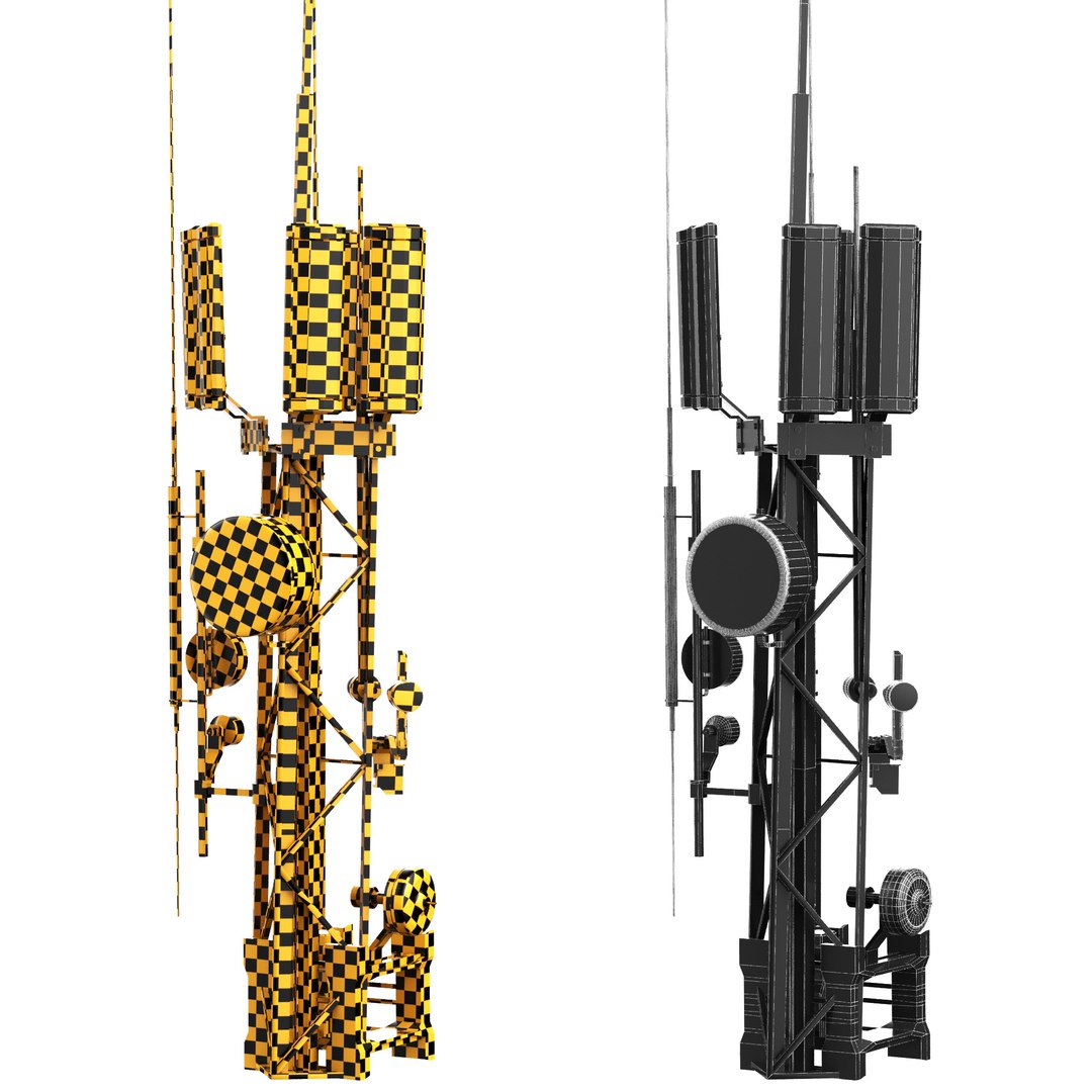 3D Communication Tower Model - TurboSquid 2307776