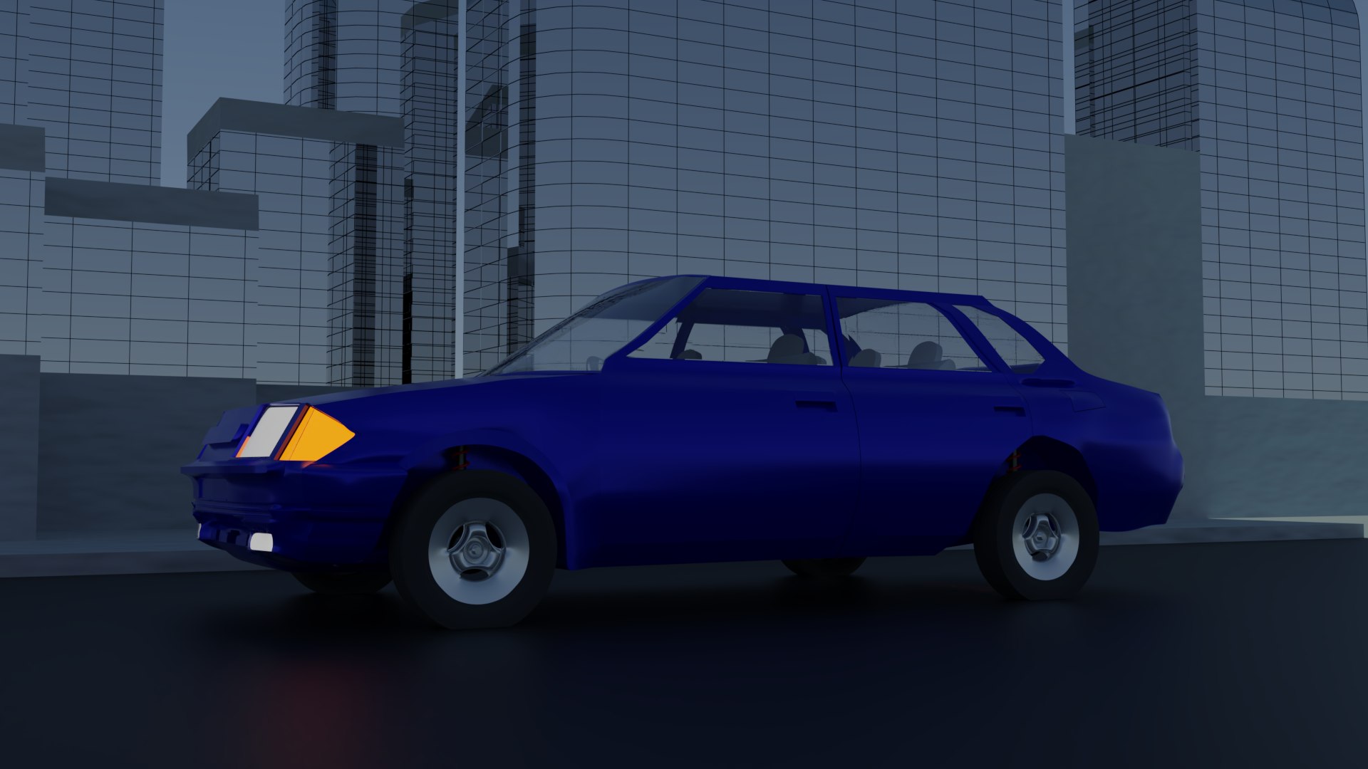 Blue Sedan 3D Model - TurboSquid 2124786