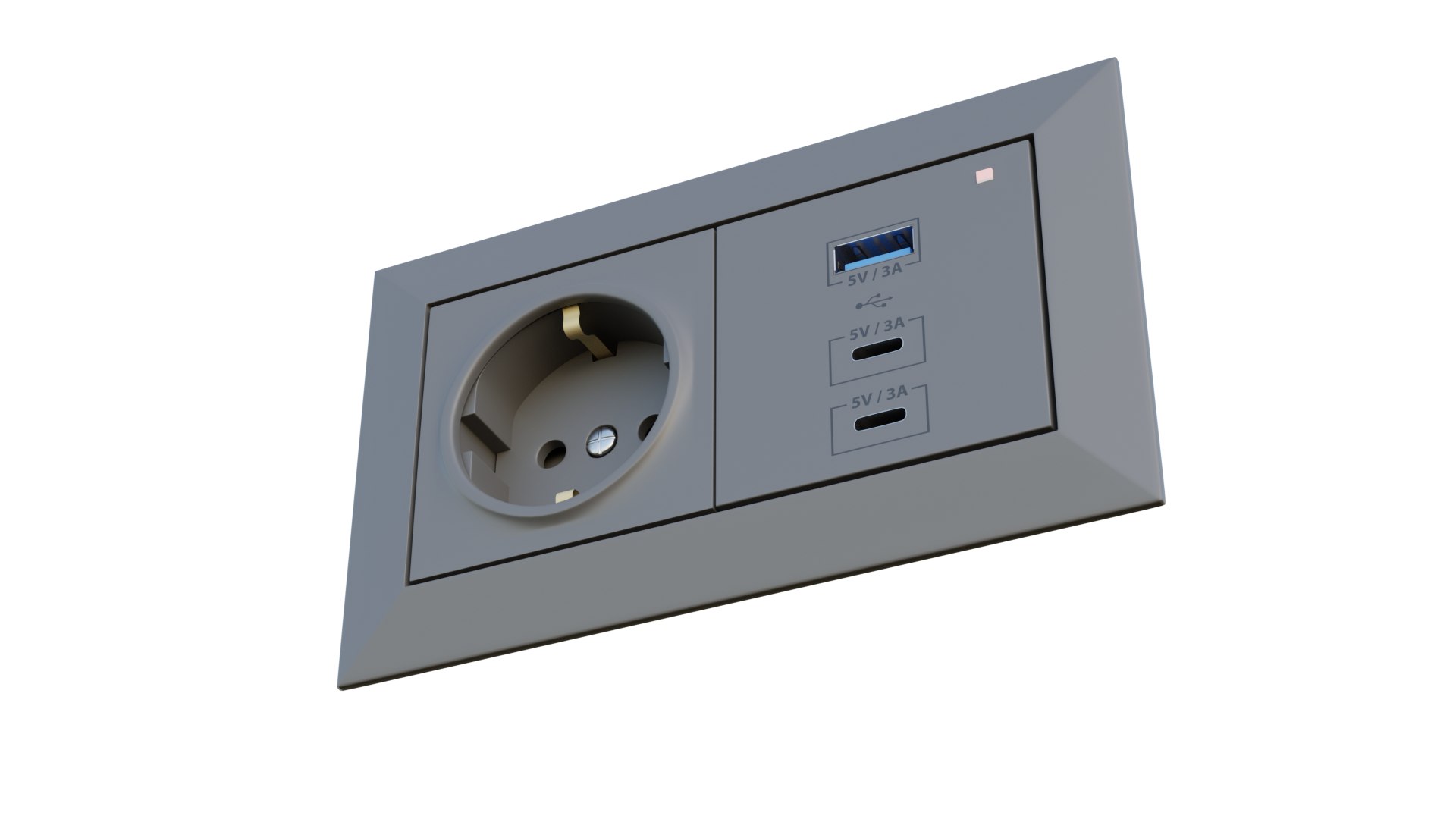 AC And USB Wall Socket 3D Model - TurboSquid 1810640