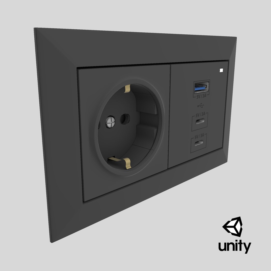 AC And USB Wall Socket 3D Model - TurboSquid 1810640