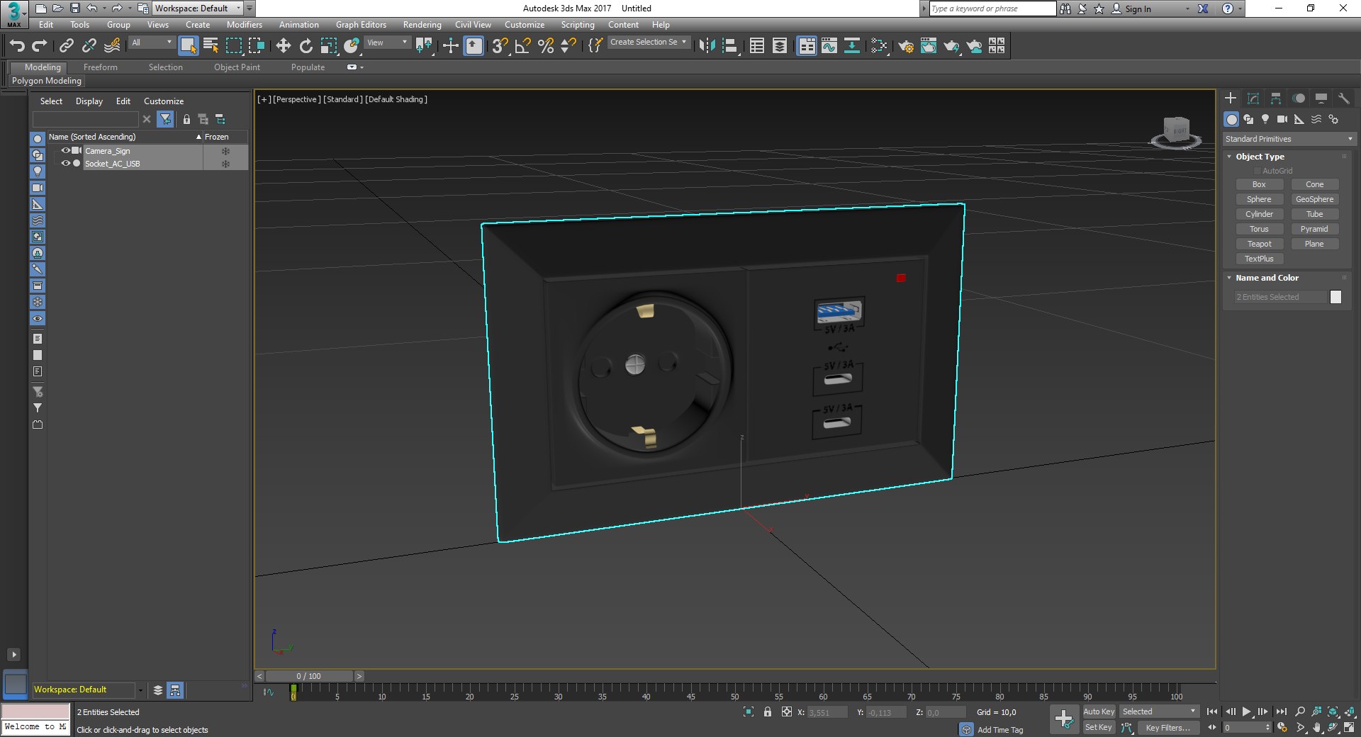AC And USB Wall Socket 3D Model - TurboSquid 1810640