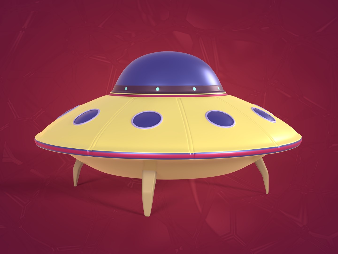 Flying Saucer UFO Model - TurboSquid 2091982