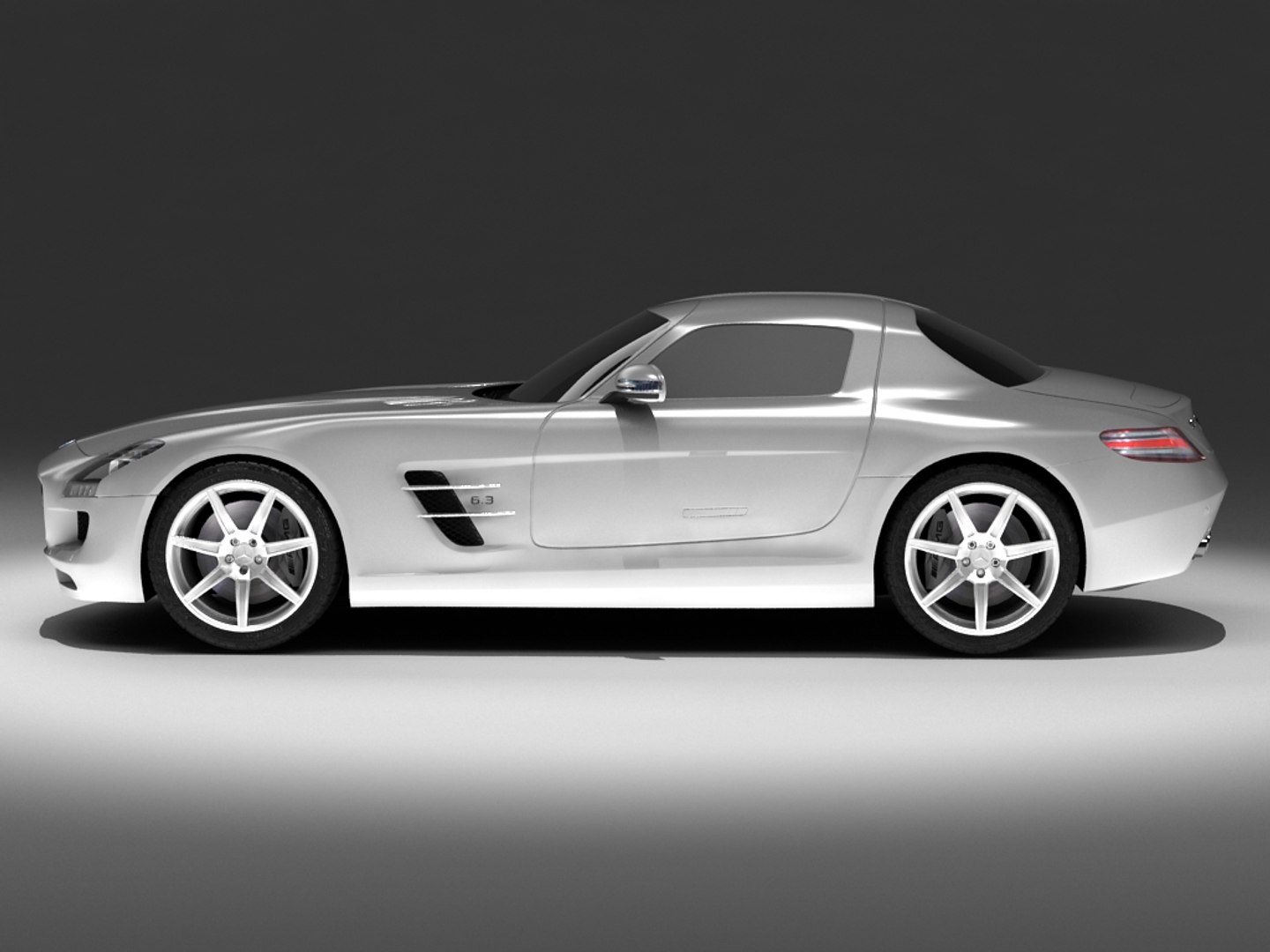 3d mercedes sls amg model