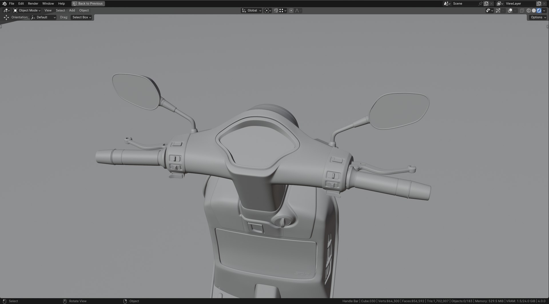 3D Vespa GTS 300 Blend File Model - TurboSquid 2224751