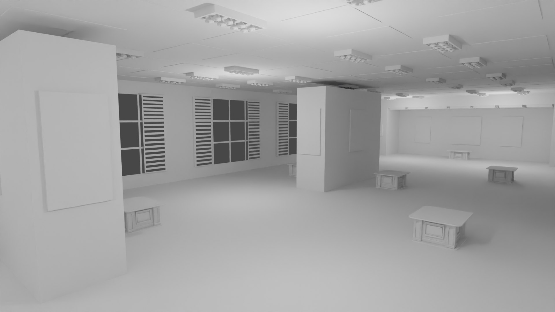 3D EXHIBITION HALL - No Material - TurboSquid 2177253