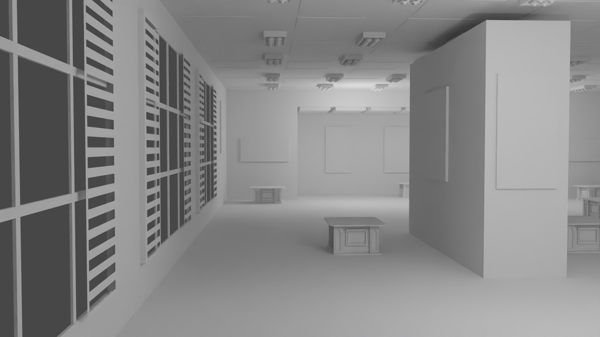 3D EXHIBITION HALL - No Material - TurboSquid 2177253
