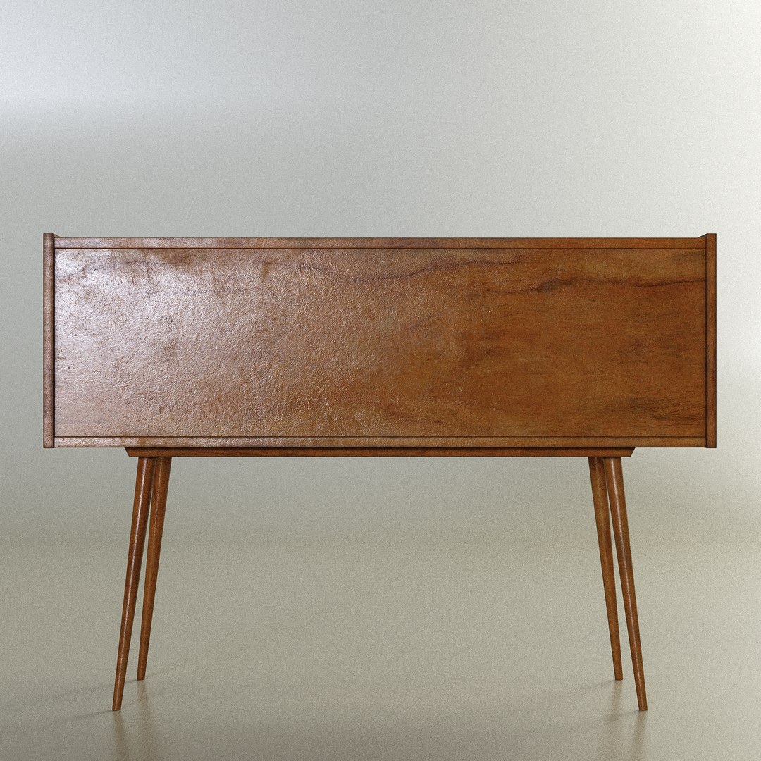 3D Model Old Worn Vintage Buffet Cabinet - TurboSquid 2174470