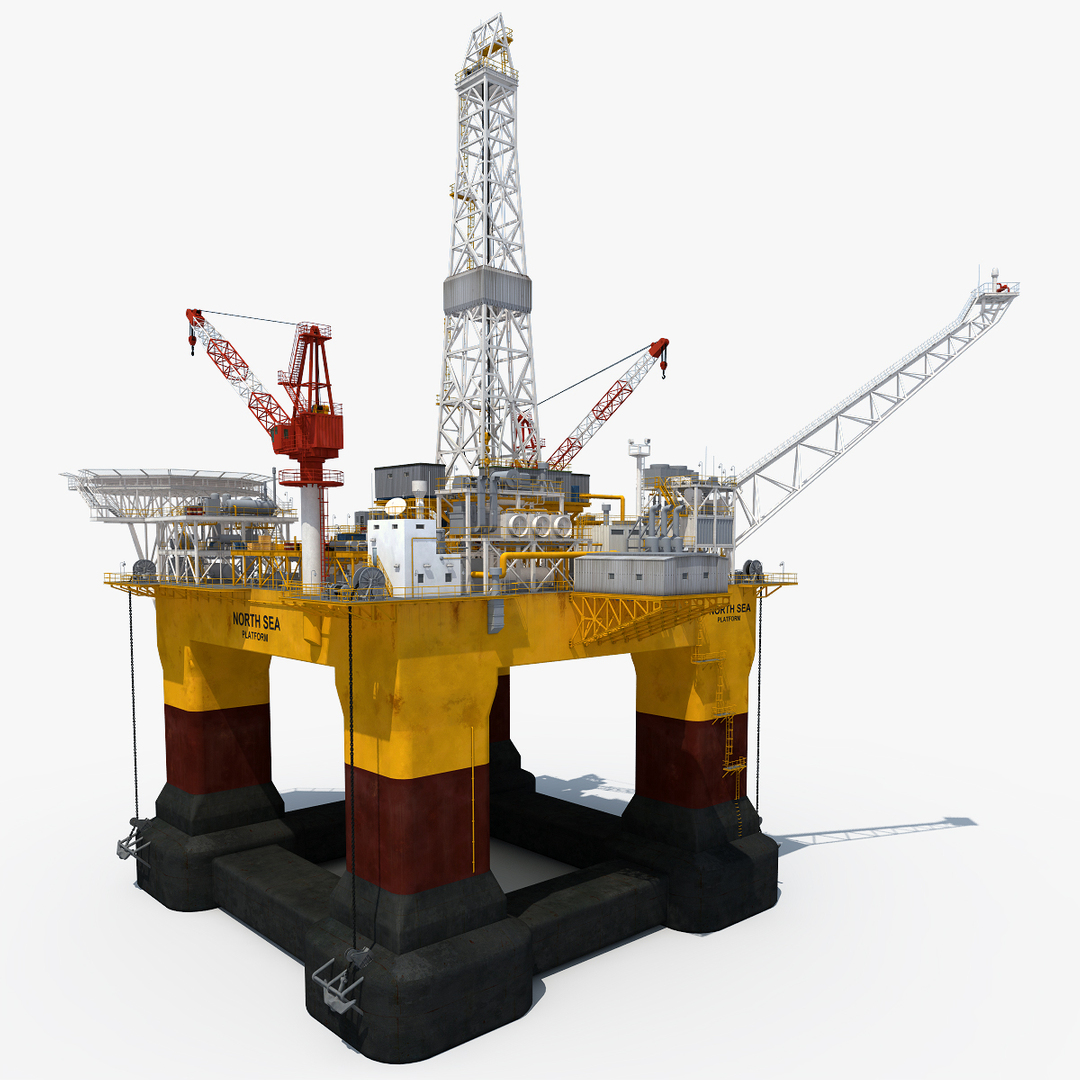 3d oil rig platform