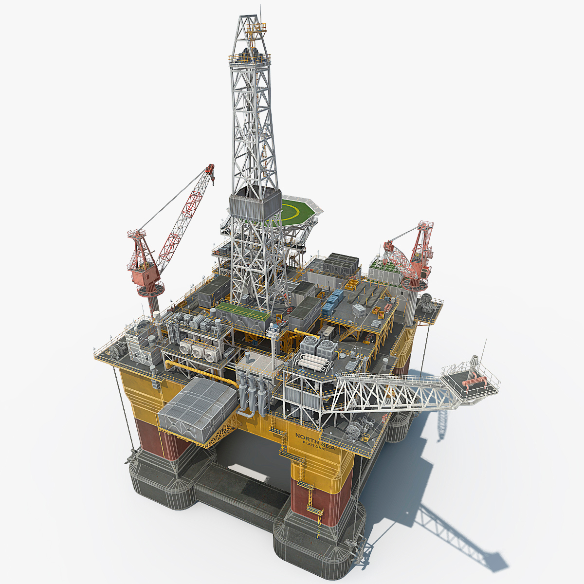 3d oil rig platform
