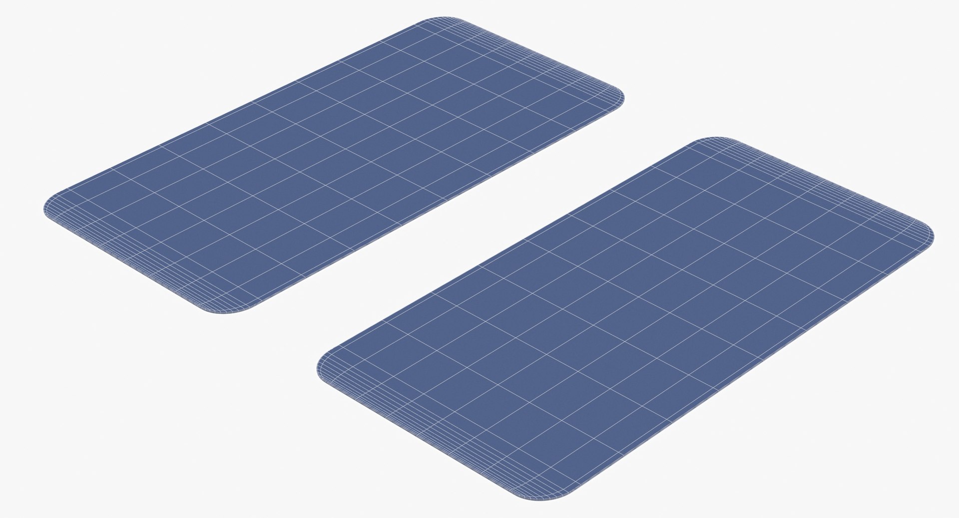 3D Model Business Cards Type 03 Round Corner Basic Poses Blank And ...