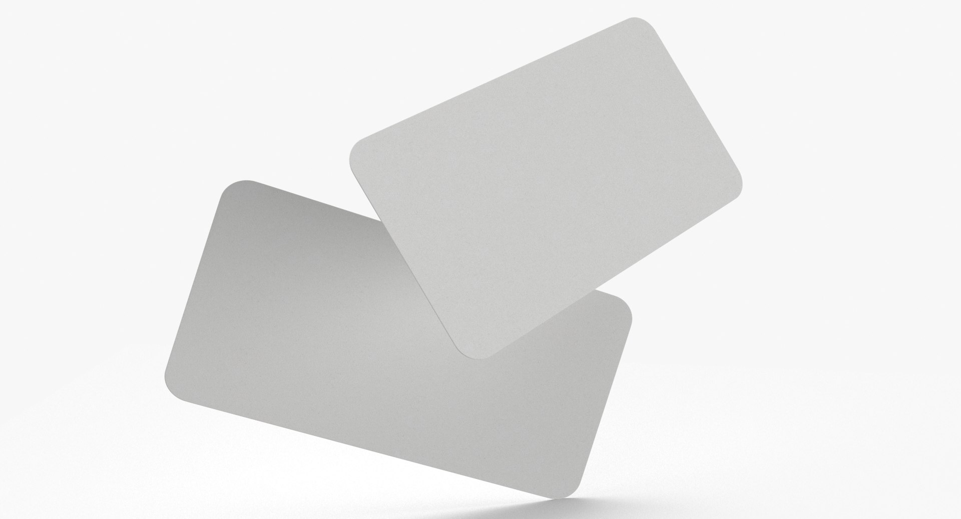 3D Model Business Cards Type 03 Round Corner Basic Poses Blank And ...