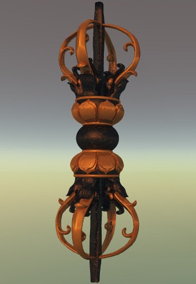 Tibetan Dorje 3d Obj