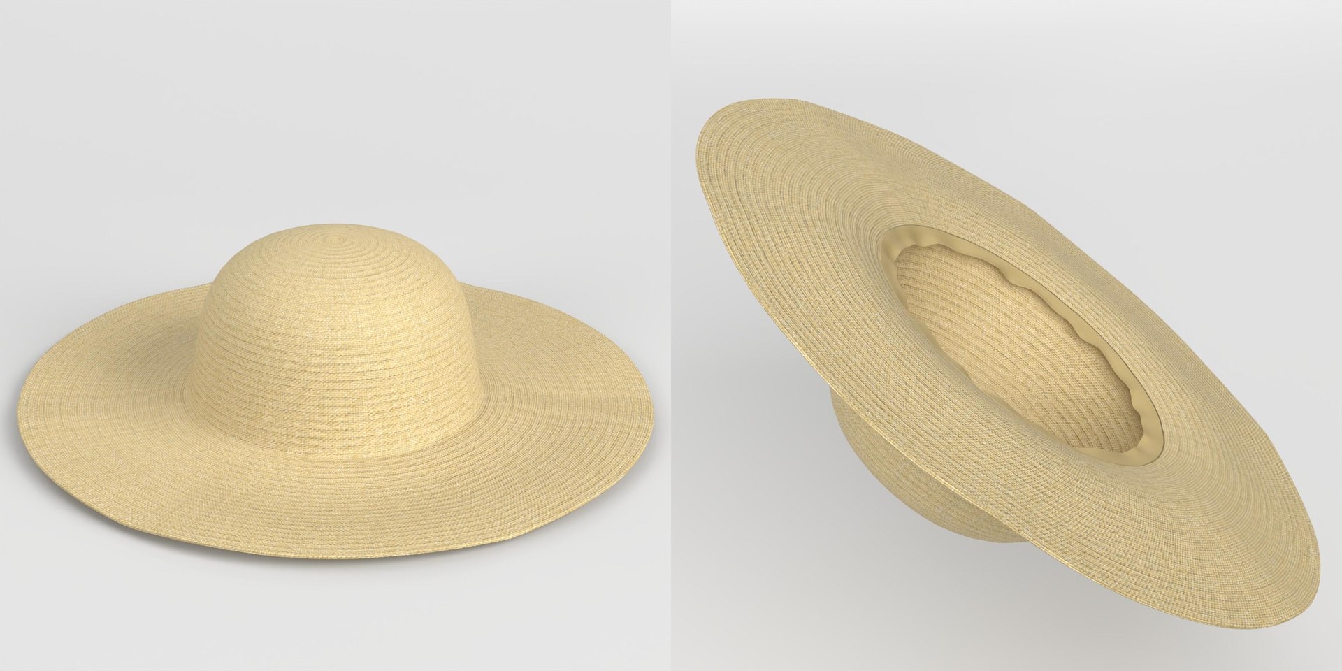 3D Model Straw Hat - TurboSquid 2399921