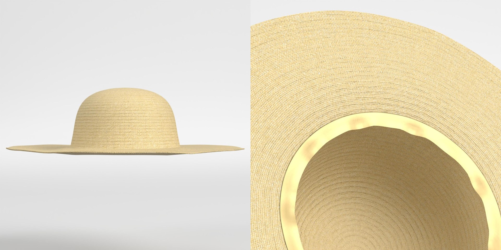 3D Model Straw Hat - TurboSquid 2399921