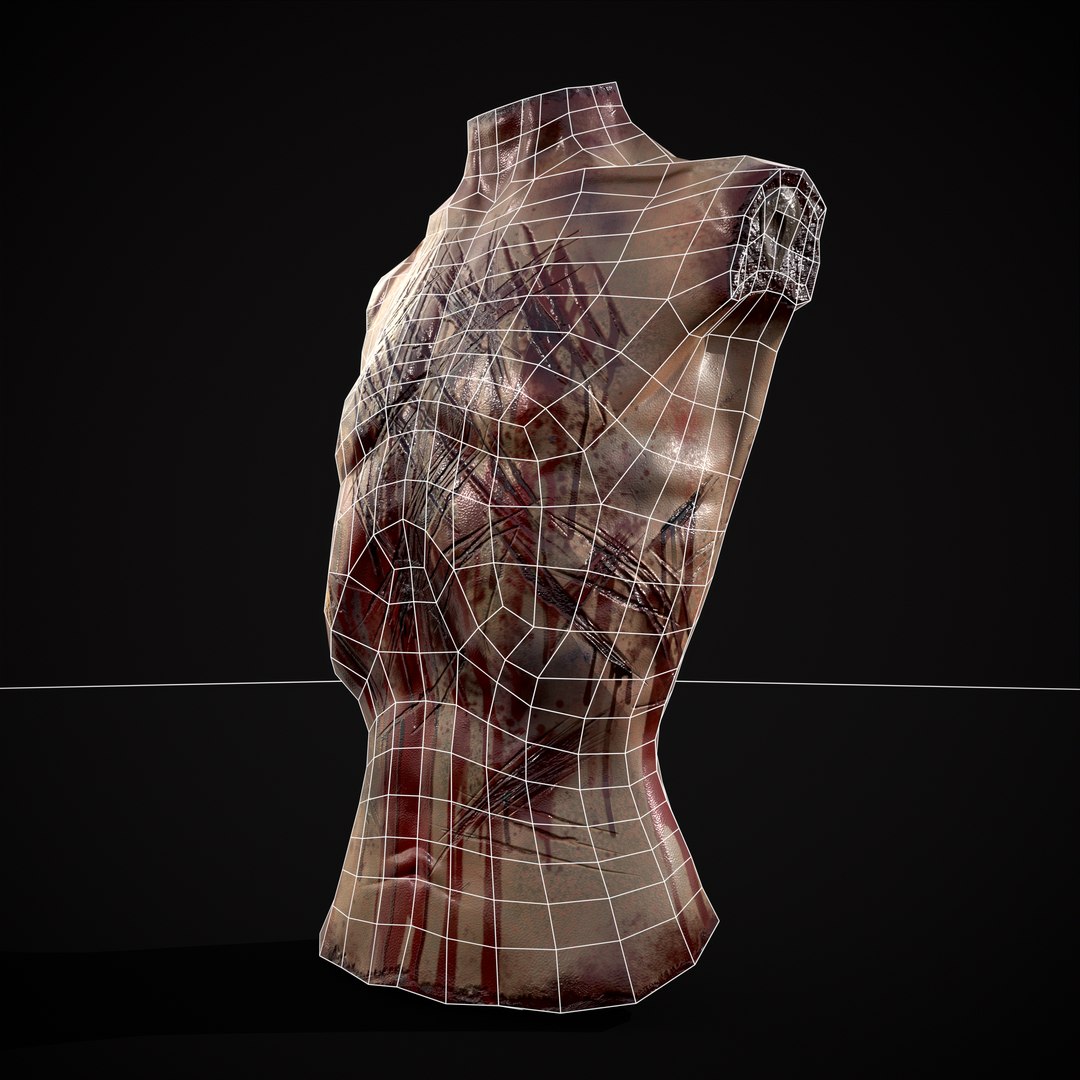 3D Severed Male Torso - TurboSquid 2186619