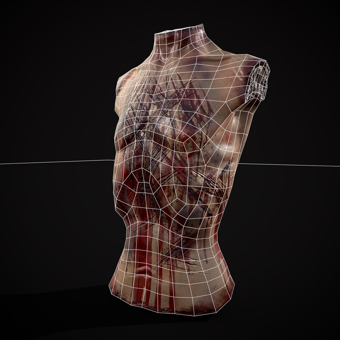 3D Severed Male Torso - TurboSquid 2186619