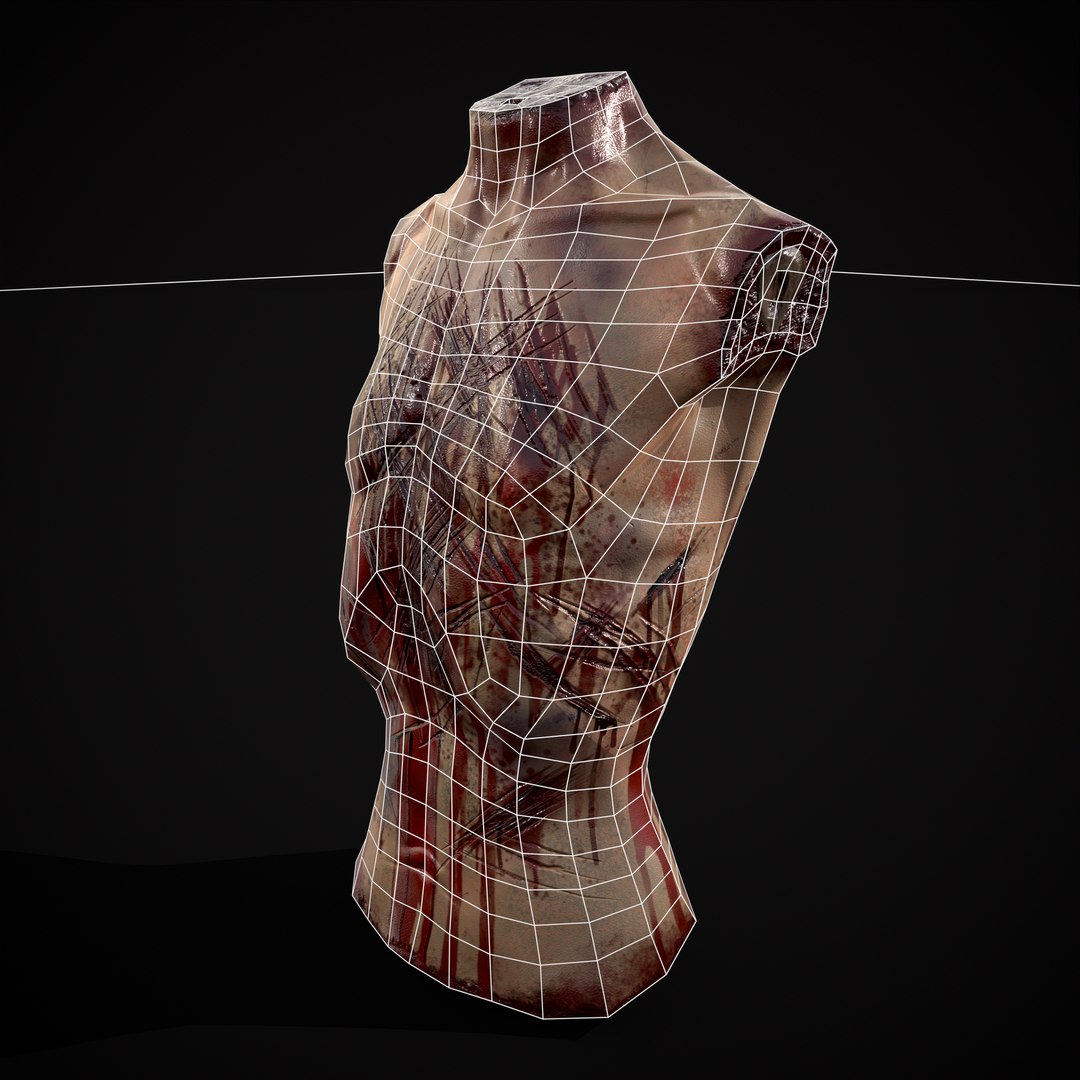 3D Severed Male Torso - TurboSquid 2186619