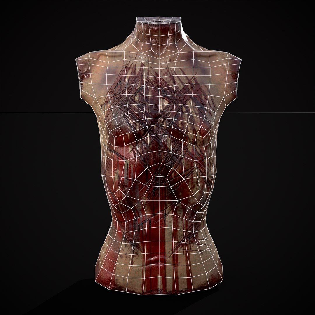 3D Severed Male Torso - TurboSquid 2186619