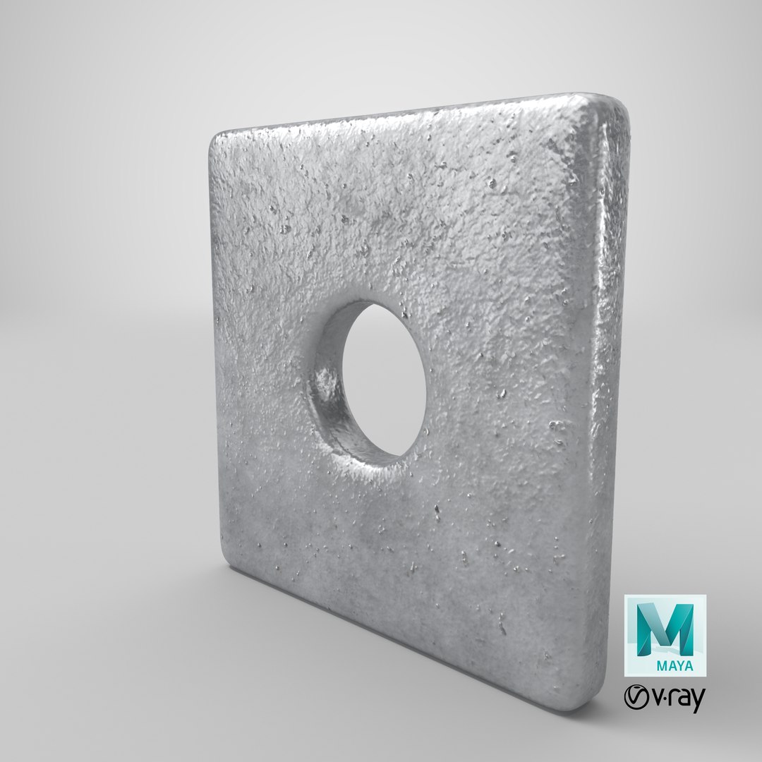 Square washer 3D model - TurboSquid 1646269