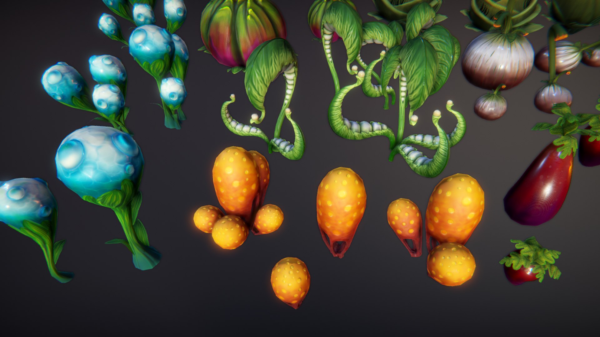 3D Fantasy Plants 2 Model - TurboSquid 1303079